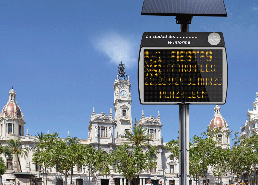 Pantalla informativa electrónica LED EVOCITY - Panel informativo ...